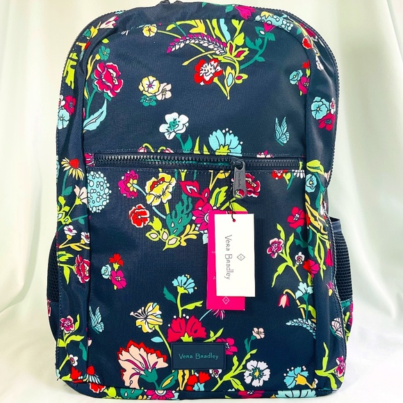 Vera Bradley | Bags | Vera Bradley Reactive Grand Backpack Laptop Navy ...